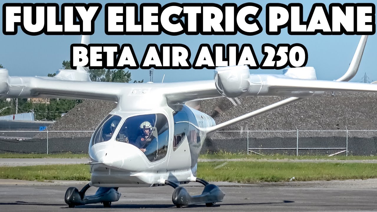 FULLY ELECTRIC AIRCRAFT!! Beta Air Alia 250 arrival (2) in Montreal ...