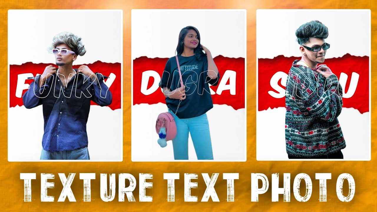 NEW STYLE PHOTO EDITING IN PICSART | TEXTURE TEXT PHOTO EDITING IN ...