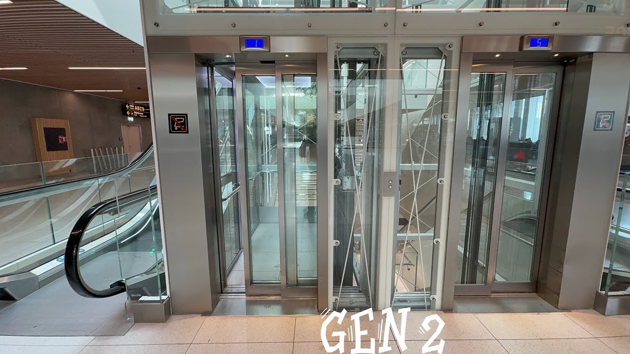 2018 Otis Gen 2 Elevator at the Copenhagen Airport - YouTube