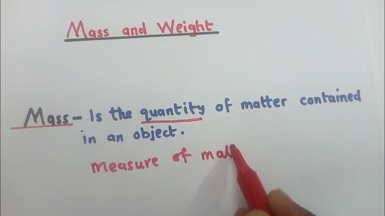 Science (introduction to mass and weight) - YouTube