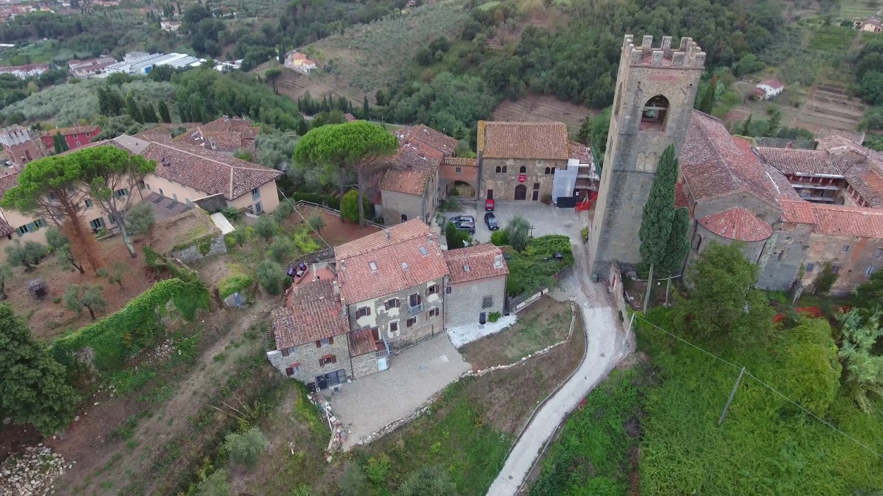 Aerial video of Buggiano Castello in Tuscany, Italy - YouTube