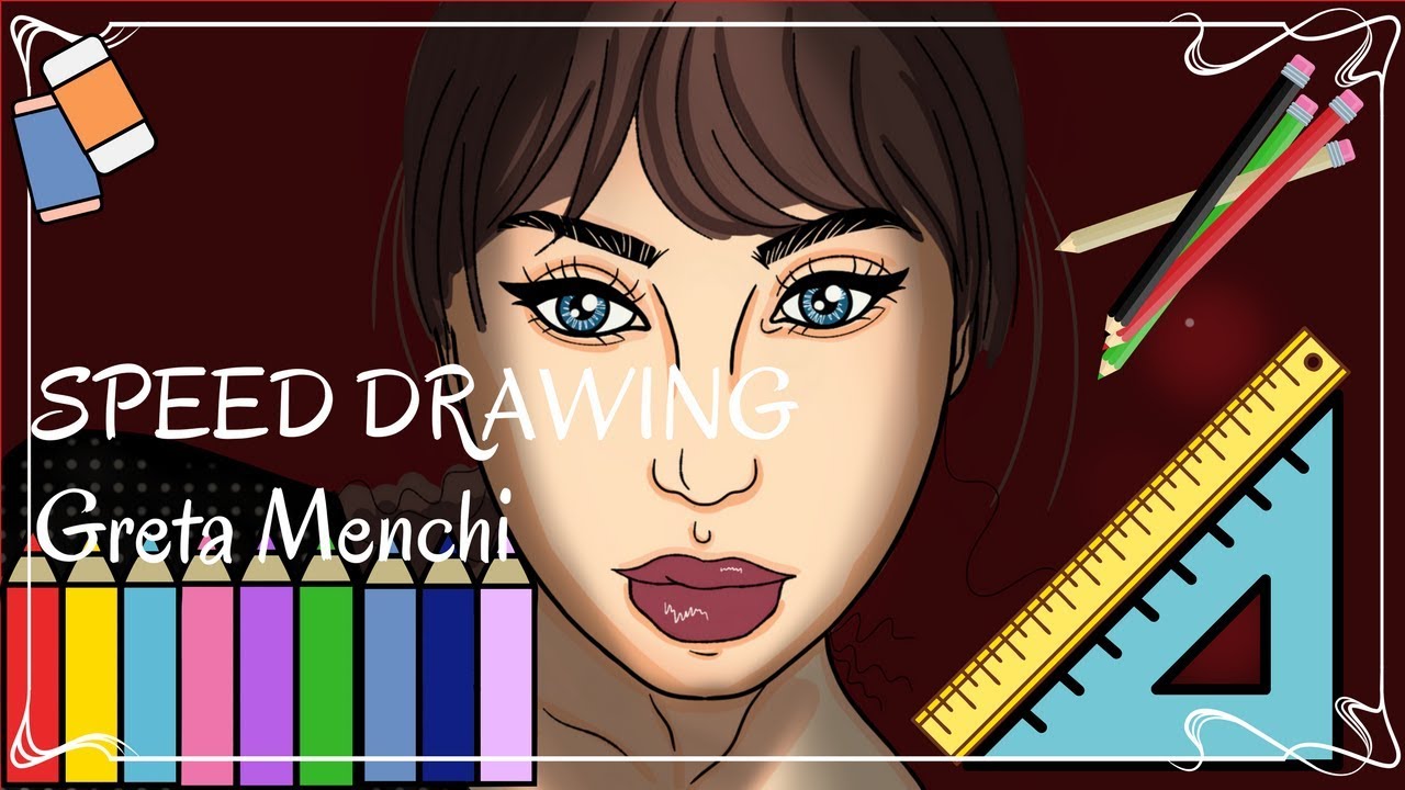 Disegni- Speed Drawing Greta Menchi - YouTube
