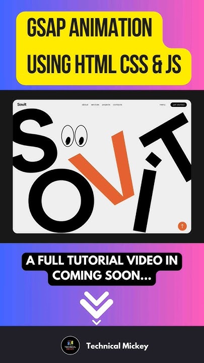 GSAP ANIMATION USING HTML CSS & JAVASCRIPT | GSAP | GSAP Animation - YouTube