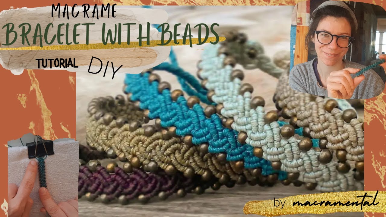 diy macrame bracelet with beads | micro macrame jewelry tutorial ...