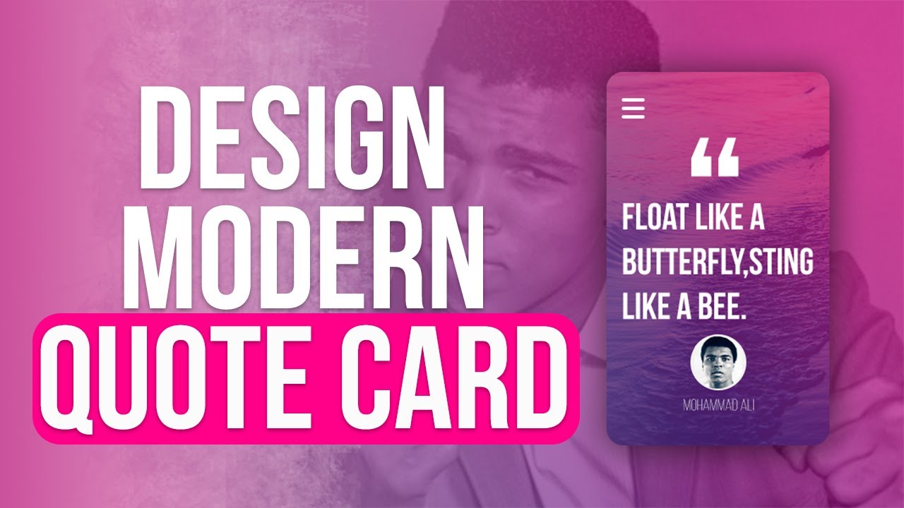 How to design modern quote card speed up tutorial | Adobe Photoshop ...