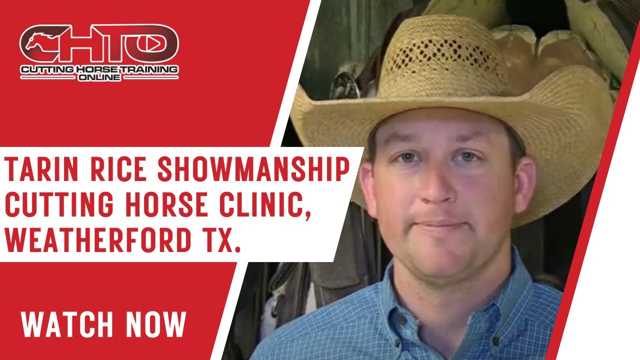 Tarin Rice Showmanship Cutting Horse Clinic, Weatherford Tx. - YouTube