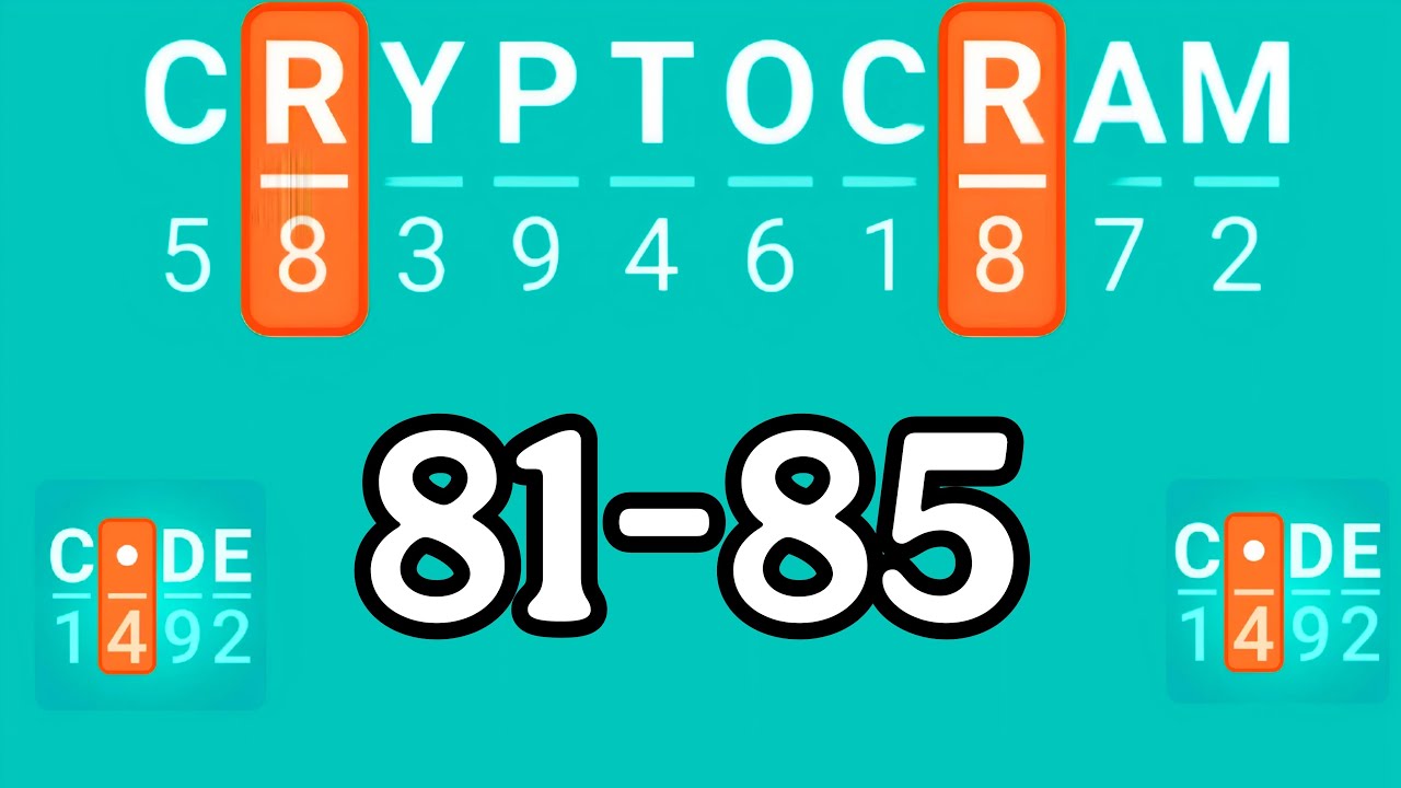 CRYPTOGRAM level 81 82 83 84 85 - YouTube
