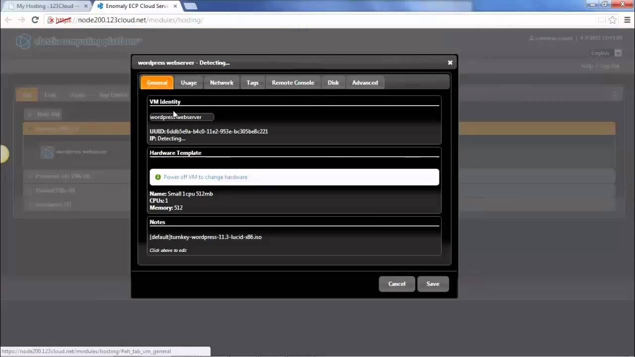 123Cloud | How to install Turnkey Linux Wordpress and clone it into two wordpress instances ...