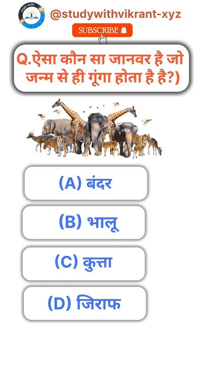 ऐसा कौन सा जानवर है जो जन्म से ही गूंगा होता है/Aisa kaun sa Janwar hai ... ऐसा कौन सा जानवर है जो जन्म से ही गूंगा होता है/Aisa kaun sa Janwar hai ...