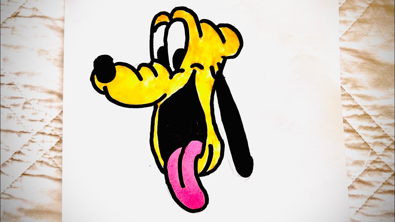 How to draw Disney’s Pluto - YouTube