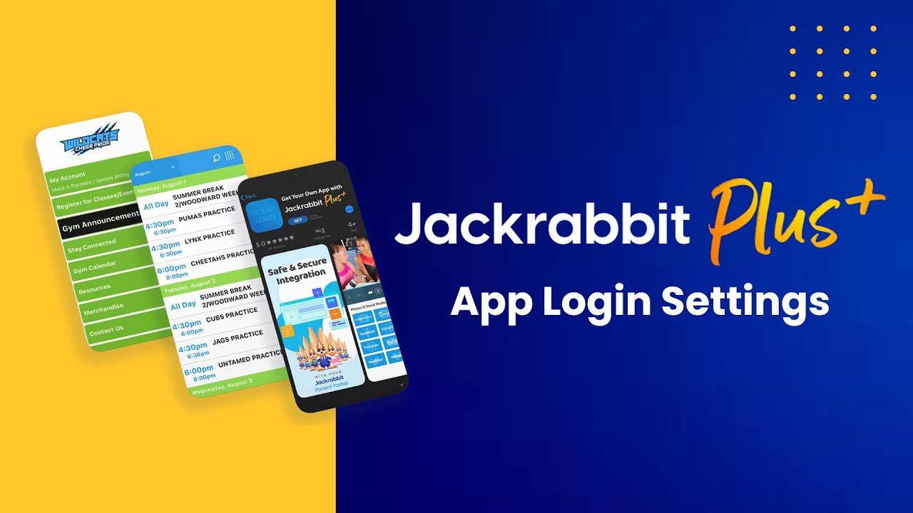 Jackrabbit Plus - App Login Settings - YouTube
