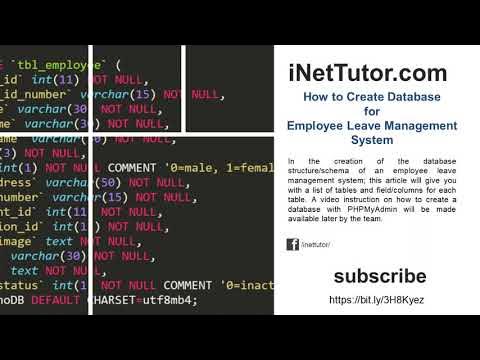 How to Create Database for Employee Leave Management System - YouTube