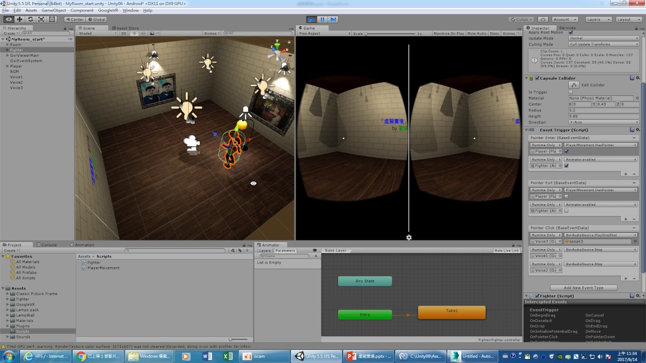 Unity-50-GoogleVR:互動動畫的控制 - YouTube