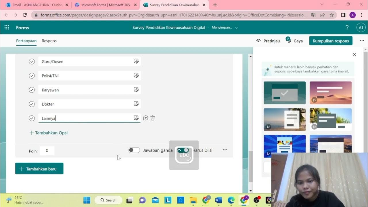 Tutorial membuat kuesioner dengan menggunakan Microsoft Form - YouTube