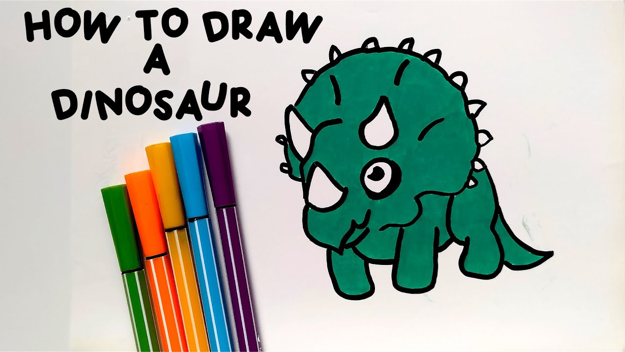 How To Draw A TRICERATOPS |Drawing Dinosaur - YouTube