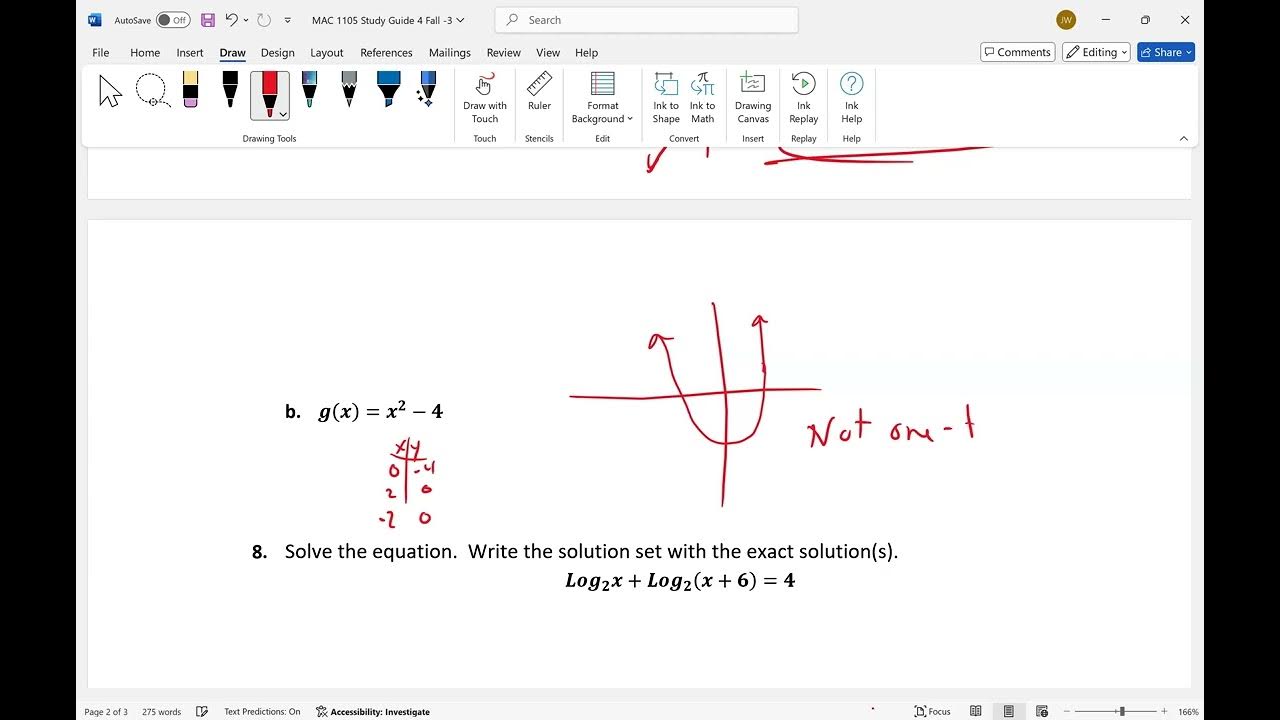 College Algebra Study Guide 4 - YouTube