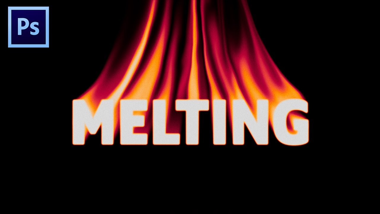 TUTORIAL EFEK TEKS MELELEH/MELTING TEXT EFFECT DI ADOBE PHOTOSHOP - YouTube