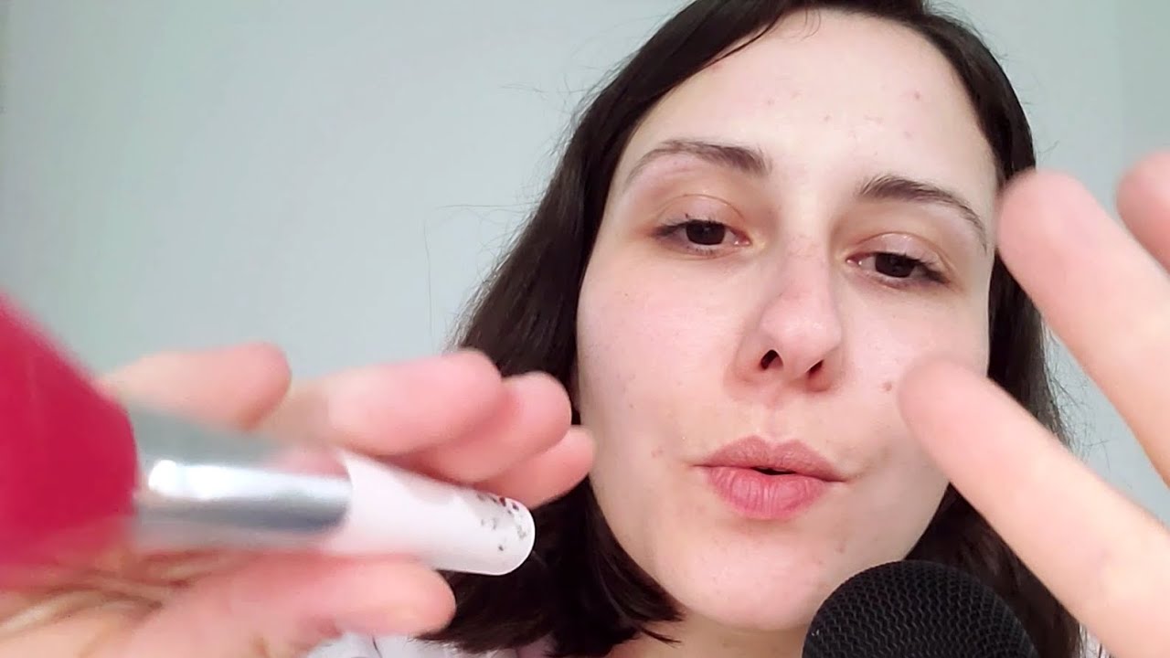 ASMR • Semi Inaudible Whispering ~ Brushing Your Face {Close Up} - YouTube
