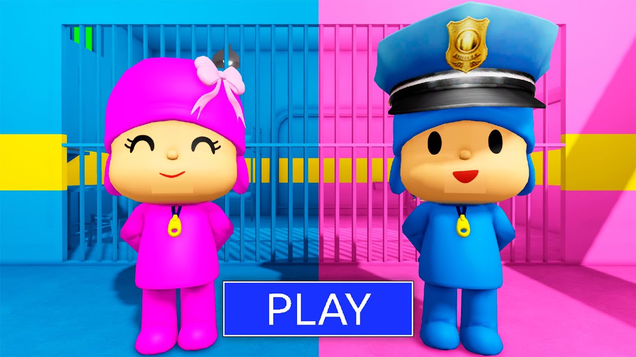 POCOYO GIRL VS POCOYO POLICE in BARRY’S PRISON RUN! OBBY Full Gameplay ...