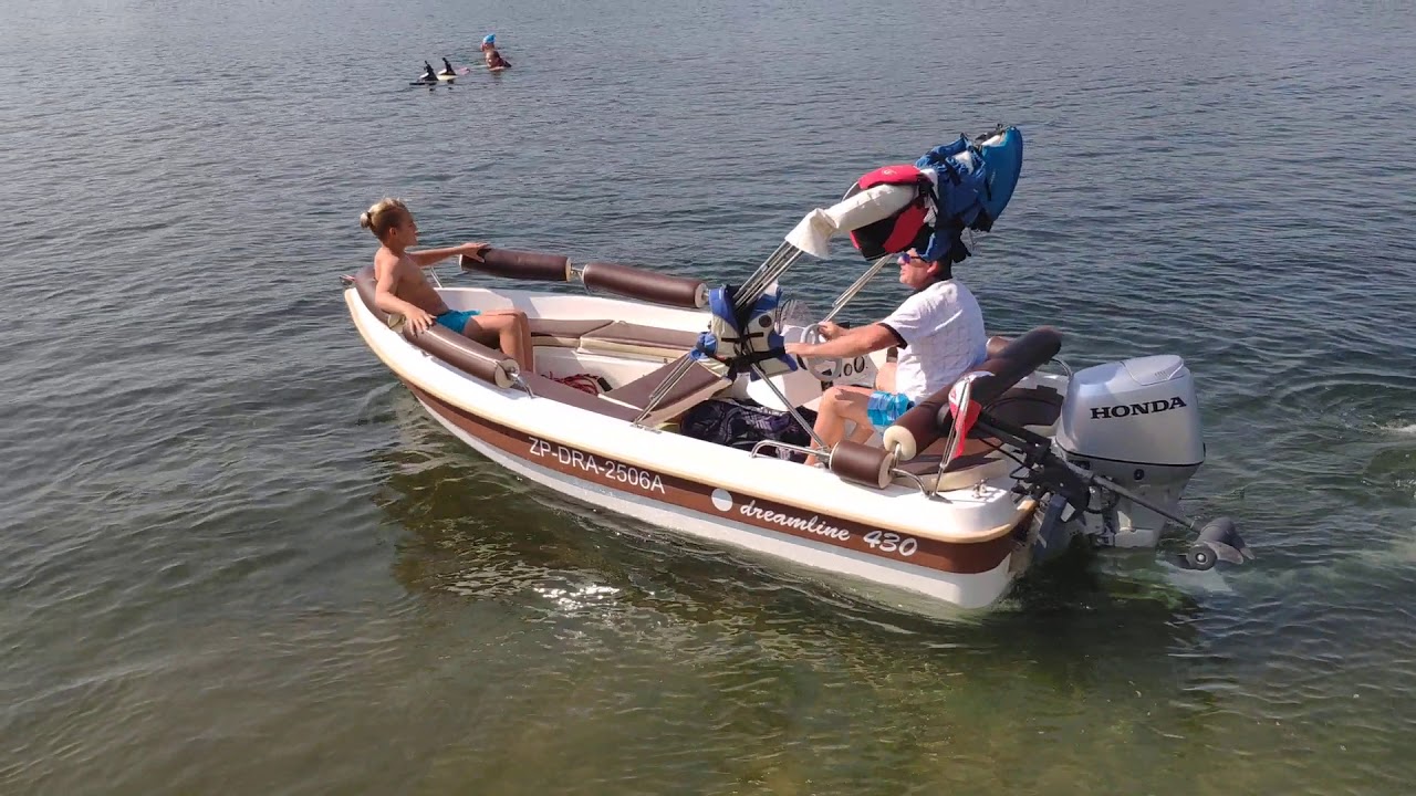 Dreamline 430 boat with Honda 30HP - YouTube