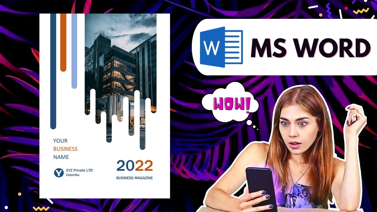 Creative Magazine Cover Page design in Microsoft Word (2022) - YouTube