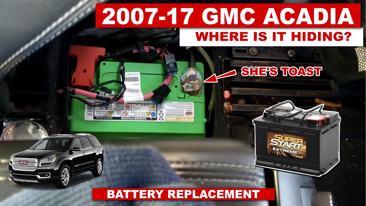 Acadia Battery Replacement - Where Is It Located and How To Do It - YouTube