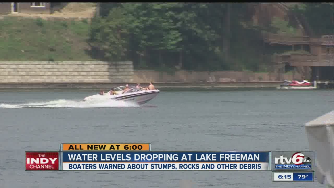 Boaters warned as water levels drop at Lake Freeman - YouTube