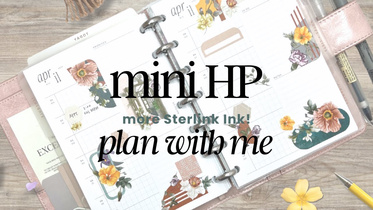mini plan with me | Apr. 1-14, 2024 | Sterling Ink stickers - YouTube