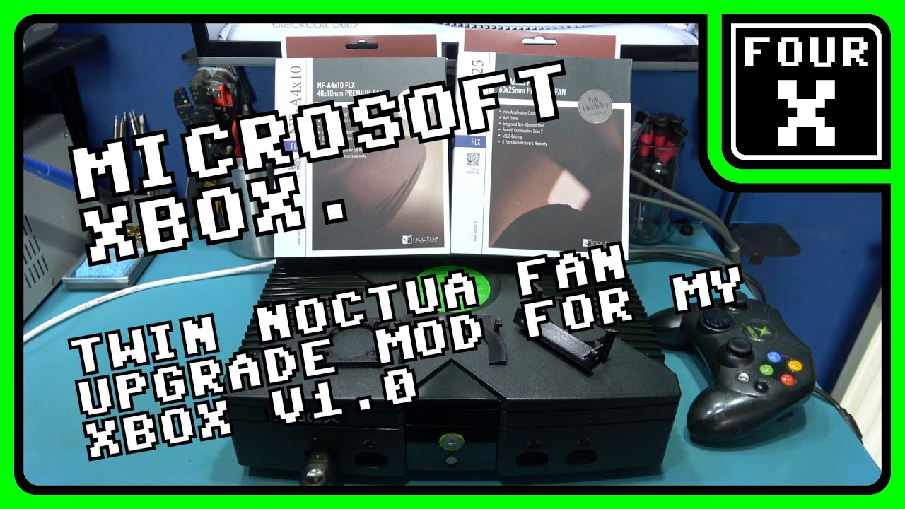 Microsoft Xbox - Twin Noctua Fan Upgrade Mod for my Xbox v1.0. - YouTube