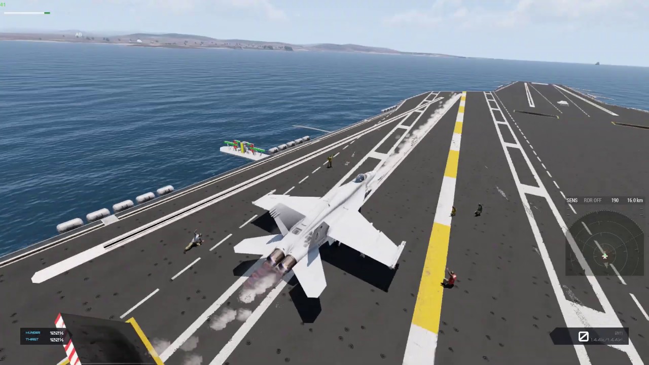 Using the Launch Catapult On The USS Nimitz (Arma 3) - YouTube