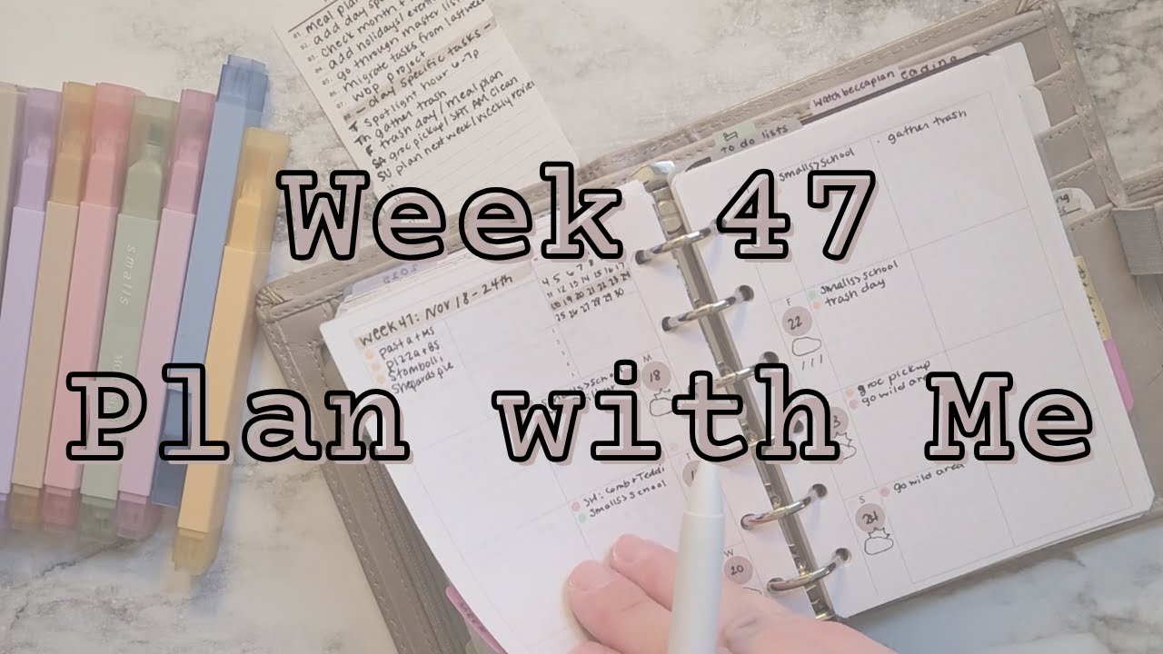 week 47 plan with me - YouTube