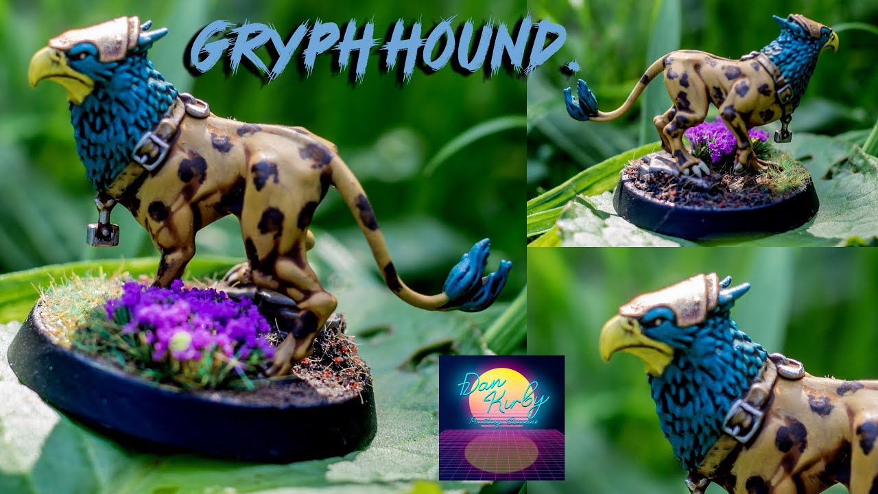 Let's Paint : A Gryph Hound ( Easy Great Looking Pattern ) - YouTube