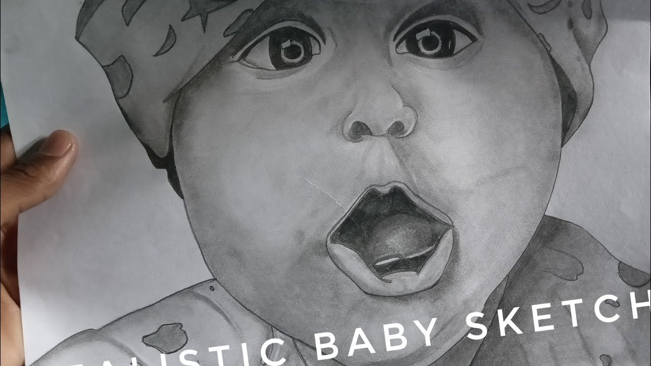 Cute Baby Realistic Sketch || Baliram Pandit Arts - YouTube