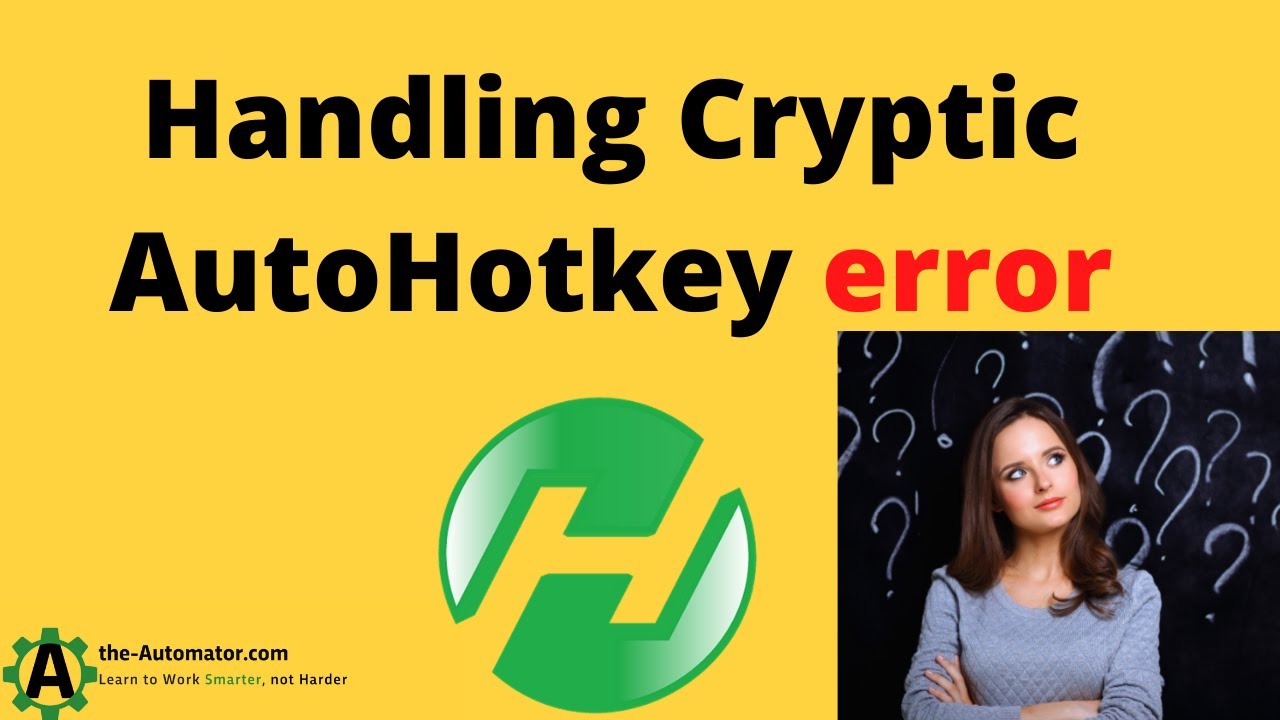 Handling cryptic error when working with Hotkey command - YouTube