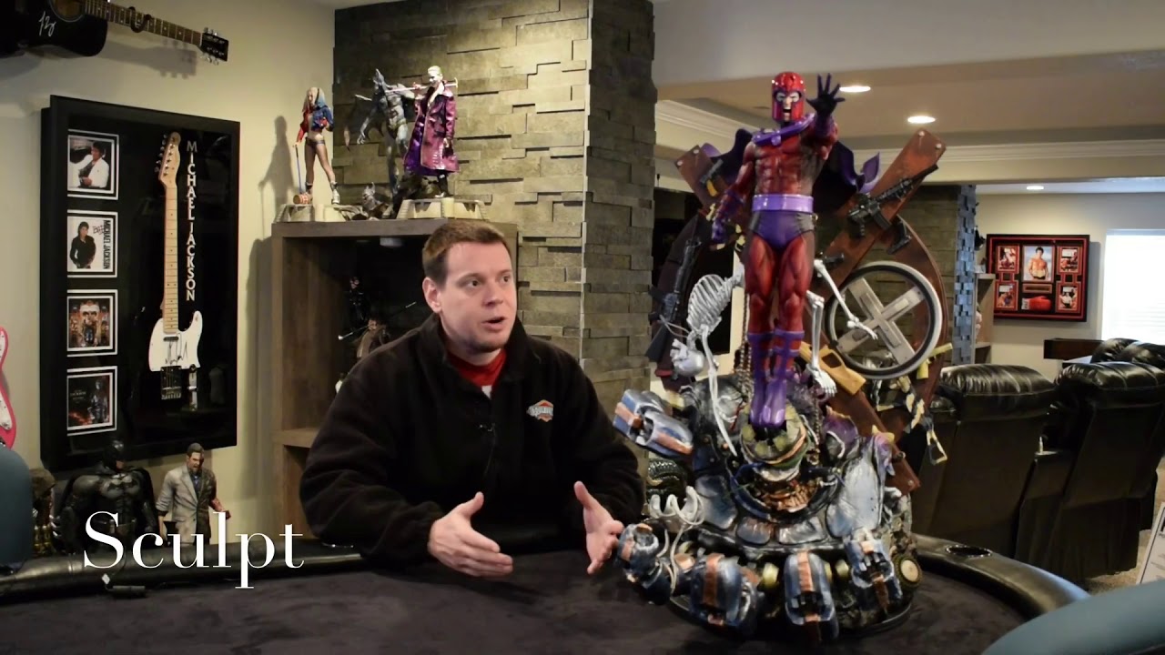 Custom 1:4 Scale Magneto Vs. Sentinel Statue Review - YouTube