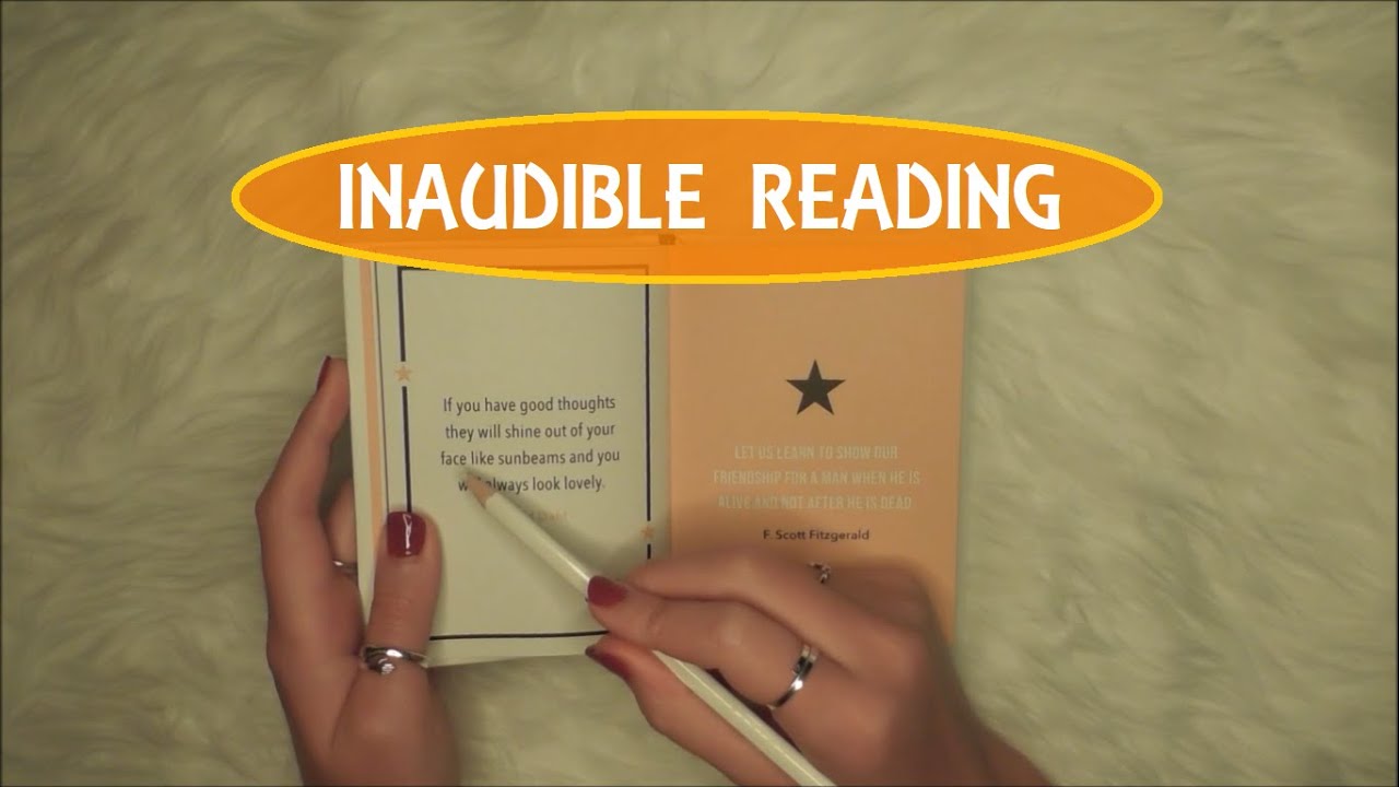 ASMR - TINGLY INAUDIBLE READING AND PAGE TURNING - YouTube