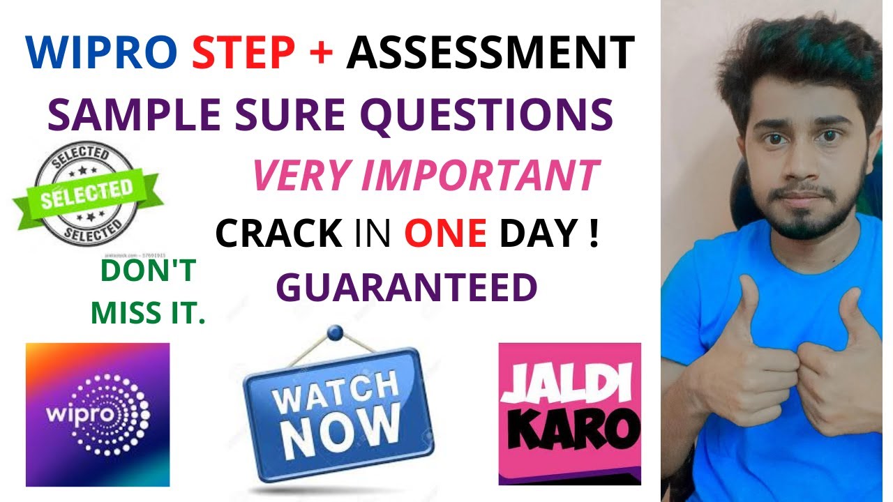 Wipro Step+ Assessment Sample Questions| Wipro Step plus 2022 Questions ...