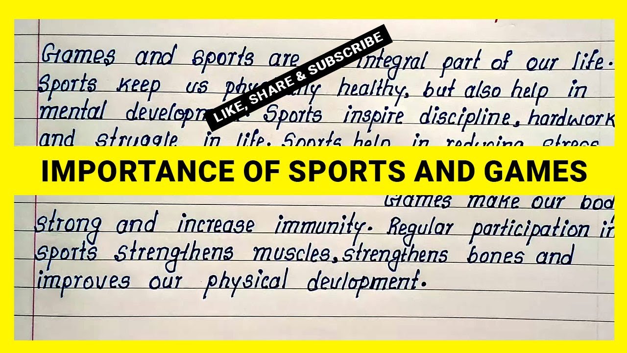 Importance of Sports and Games English Essay | Simple English Essay on ...