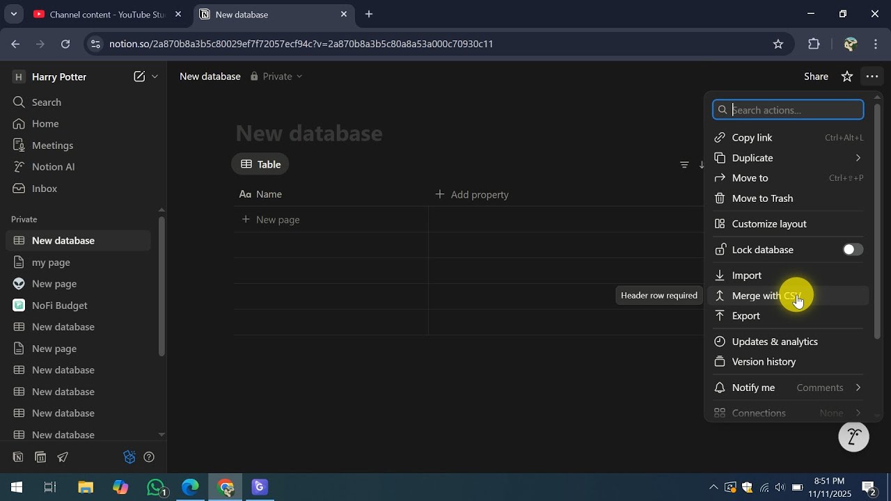 How To Hide Database View In Notion Youtube 3412