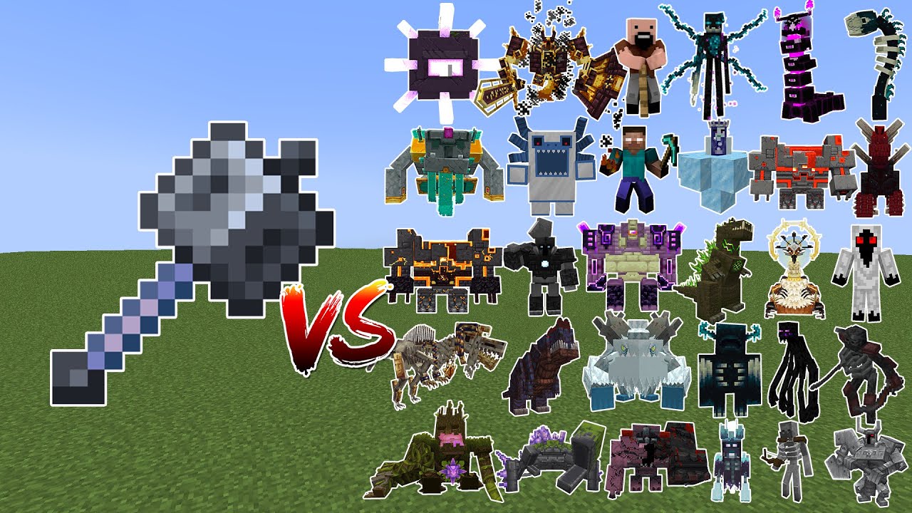 Mace vs All Minecraft Bosses, Herobrine, Warden!! - YouTube