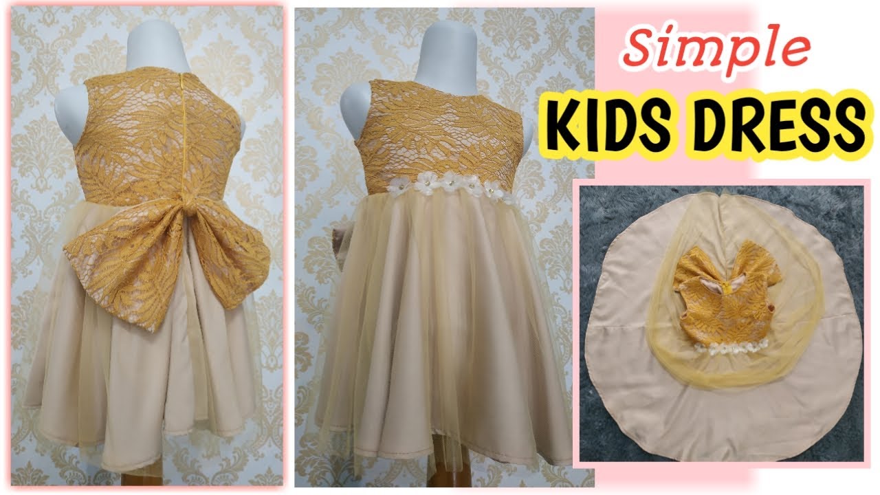 Tutorial Gaun Anak Simple untuk Pemula (Kids Dress Circle Skirt) - YouTube