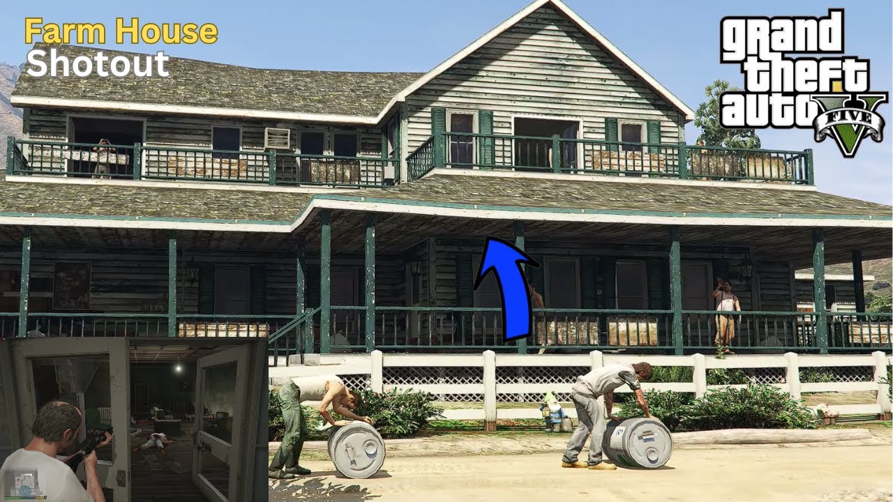Grand Theft Auto 5 / Farm House Shotout GTA 5 / Trevor Old Revenge in ...