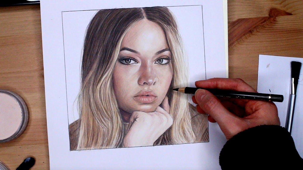 Drawing Madelyn Cline - YouTube
