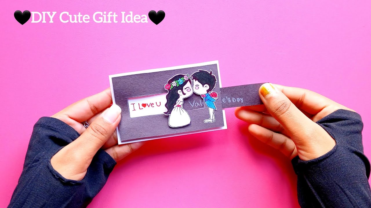 How to make Cute Valentine's Day Card || Love Slider Card Tutorial ...