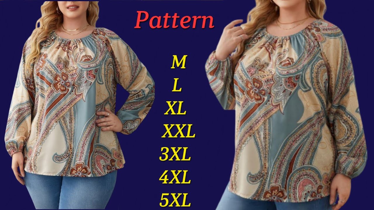 ⚘️So Easy Reglan Sleeves Blouse Pattern ⚘️ Only 10 Minute Pattern 💃 ...