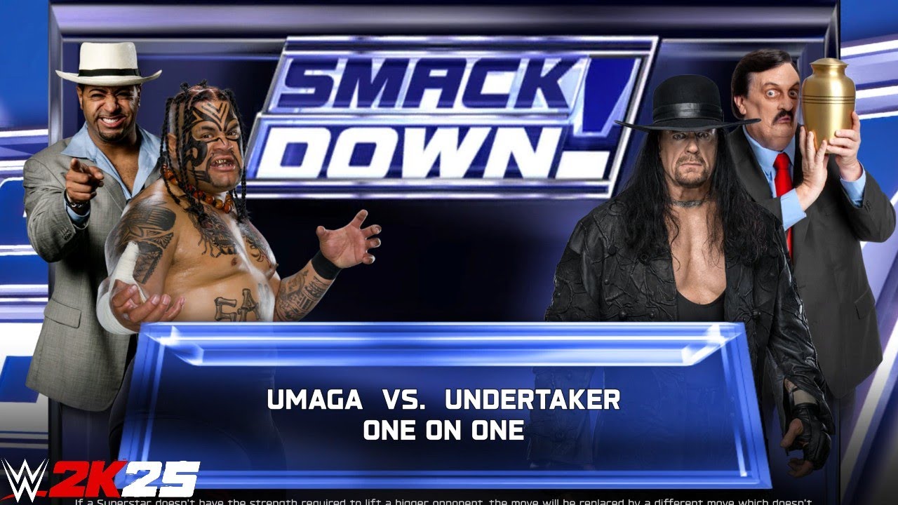 WWE 2k25 - Umaga vs Undertaker: Legendary Match at Smackdown - YouTube