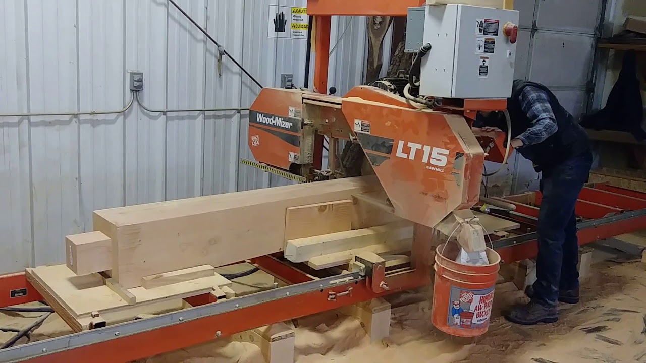 Milling a tapered timber post - YouTube