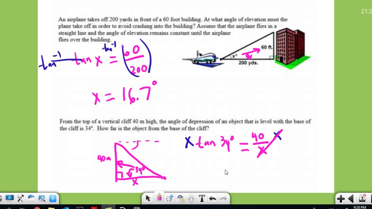 Trigonometry Word Problems - YouTube