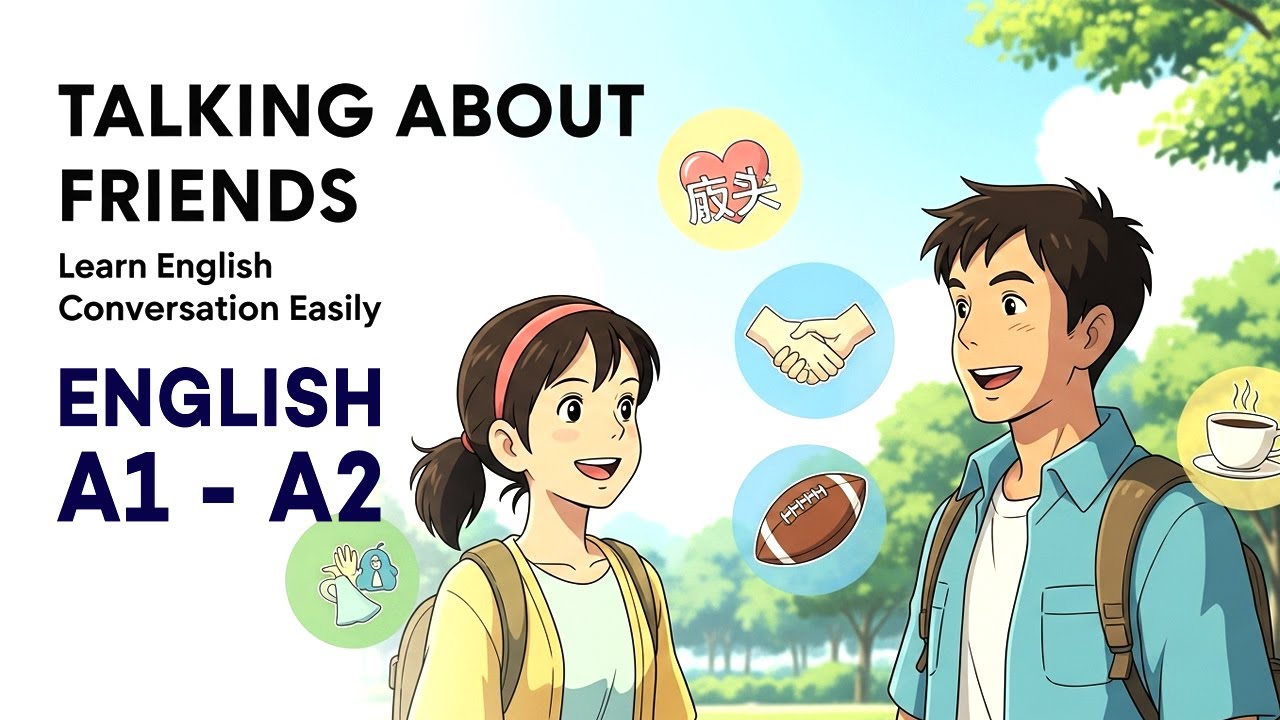 Learn Easy English "Talking About Friends" 👫 Easy English Conversation ...