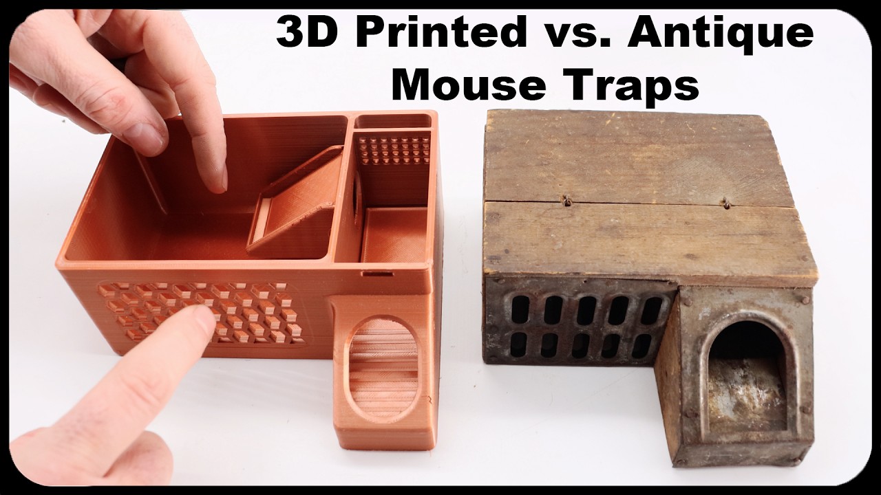 3D Printed vs. Antique Delusion Mouse Trap. Mousetrap Monday. - YouTube